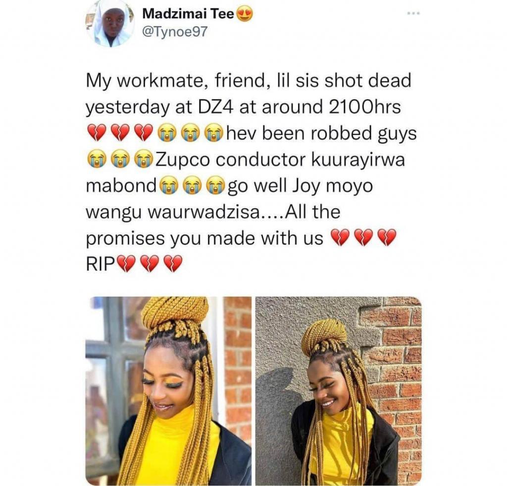 Female Zupco Conductor, Joyce Kuzhumba, Shot Dead ⋆ Pindula News